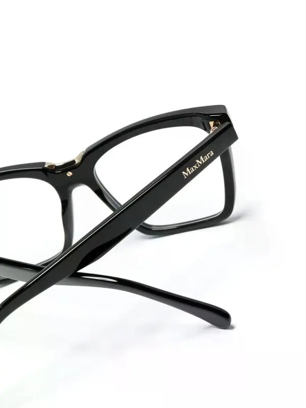 Max Mara Logo-print Rectangle-frame Glasses