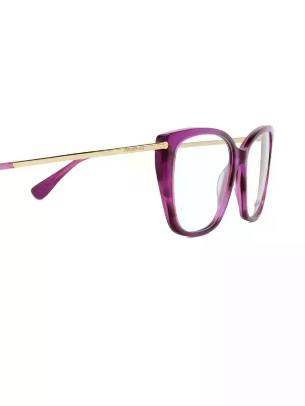 Max Mara Striped Cat-eye Glasses - Gold