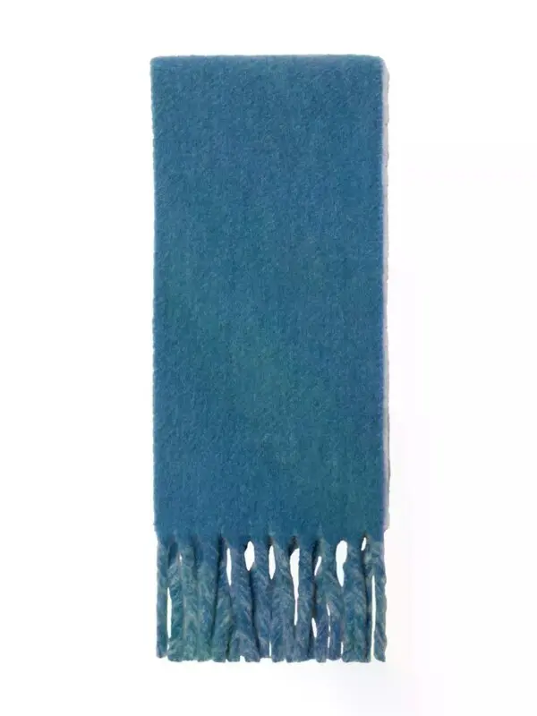 Burberry Logo-intarsia Reversible Scarf - Blue