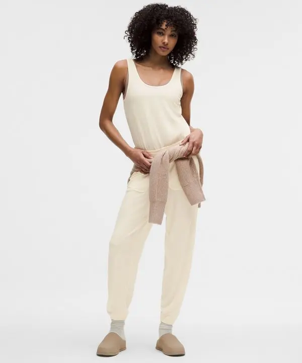 Lululemon Becalm Cinch-waist Jumpsuit - Coconut Ivory