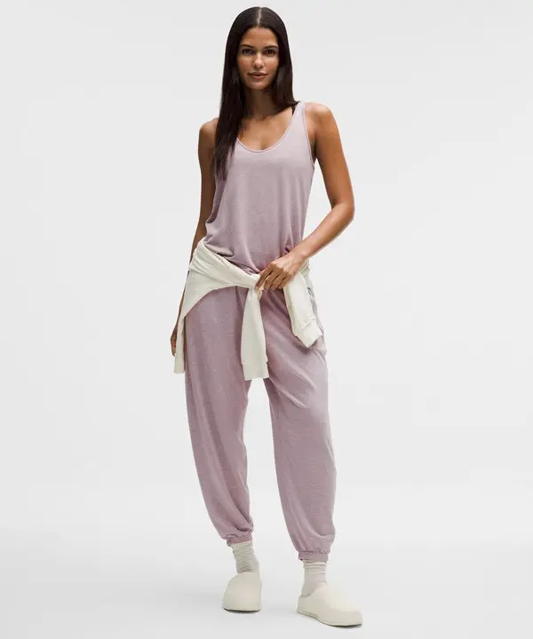 Lululemon Becalm Oversized Mid-rise Pant - Heathered Porcelain Pink