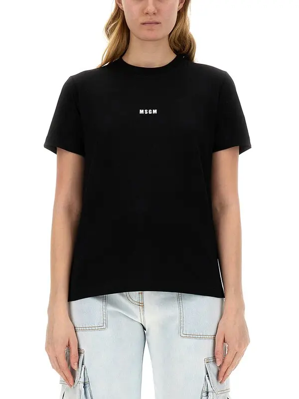 MSGM Micro Logo T-shirt - Black