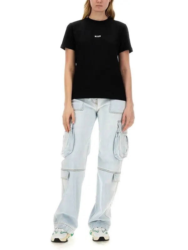 MSGM Micro Logo T-shirt - Black