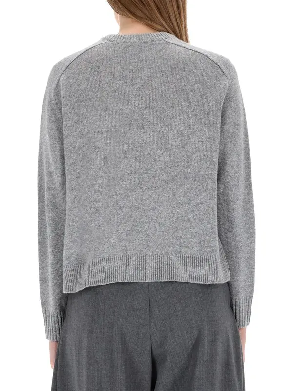 Theory Cashmere Cropped Sweater - Grey