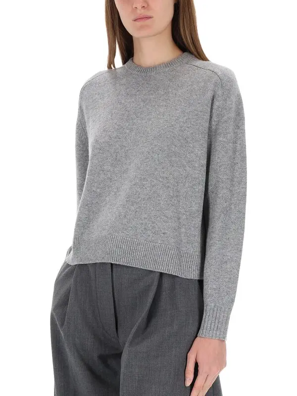 Theory Cashmere Cropped Sweater - Grey