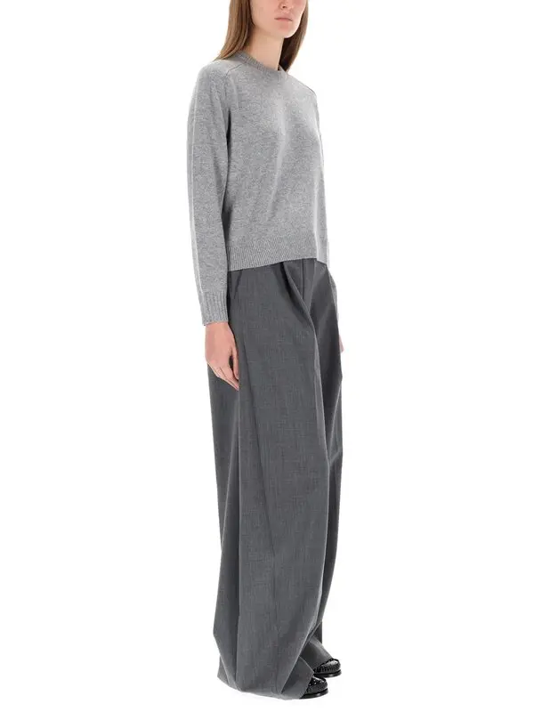 Theory Cashmere Cropped Sweater - Grey