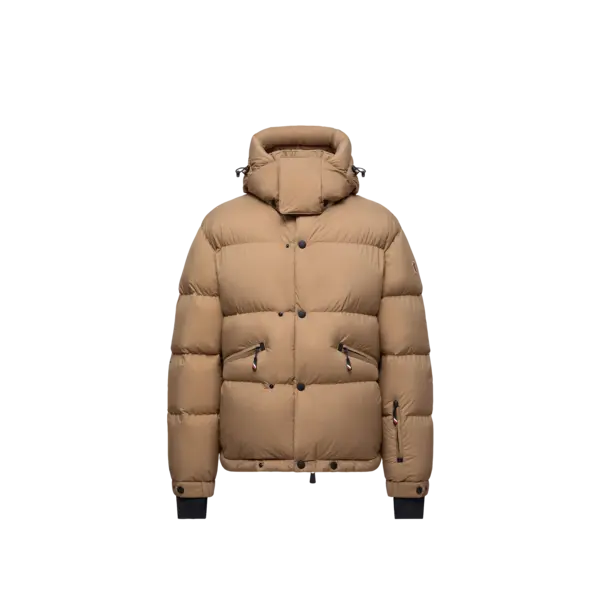 Moncler Coraia Hooded Insulated Ski Jacket - Beige