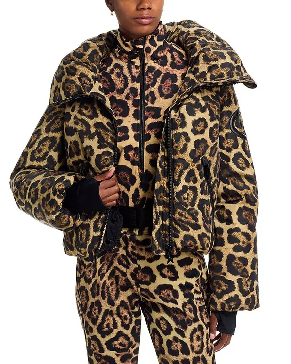 Goldbergh Pantera Down Ski Jacket - Brown Leopard