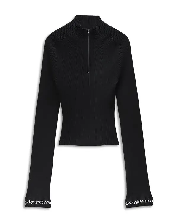 Alexander Wang Ribbed Logo Turtleneck