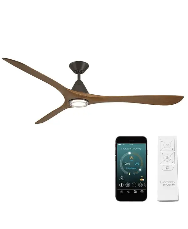 MODERN FORMS Fans Carve 72 In Selectable 2700-3000-4000-5000k Led Indoor Or Outdoor Smart Home Ceiling Fan - Bronze/distressed Koa