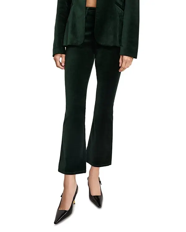 Good American Velvet High-rise Kick Flare Pants