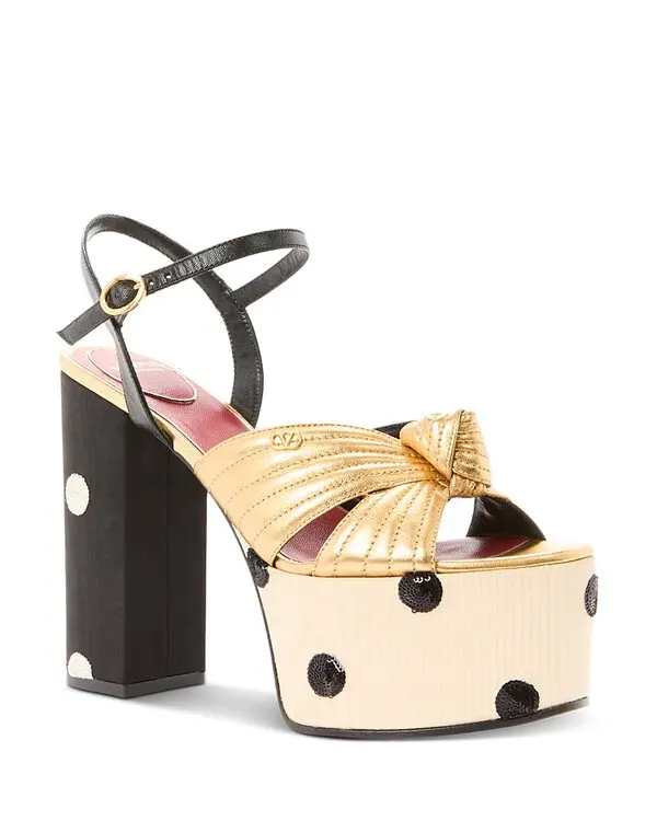 Valentino Garavani Platform Sandals - Gold
