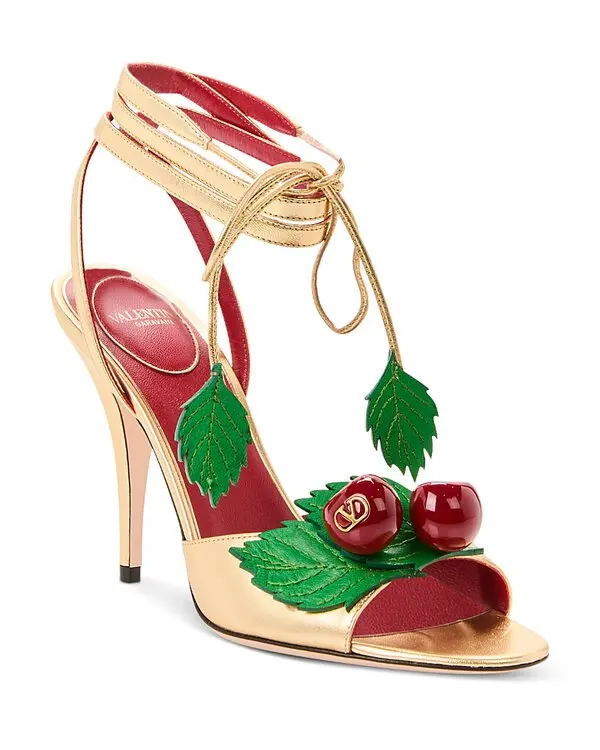 Valentino Garavani Cherryfic Sandals - Antique Brass