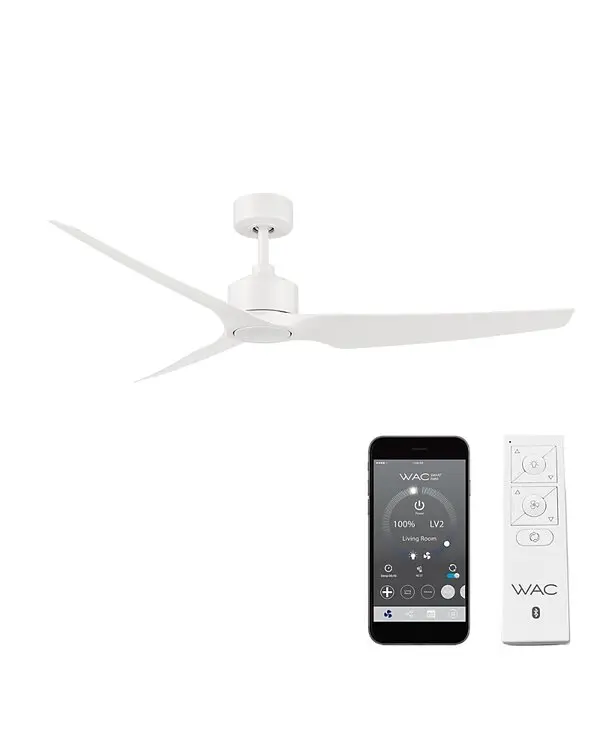 LUXADORA Wac Lighting Smart Fans Stella 60 In Indoor Or Outdoor Smart Home Ceiling Fan - Matte White