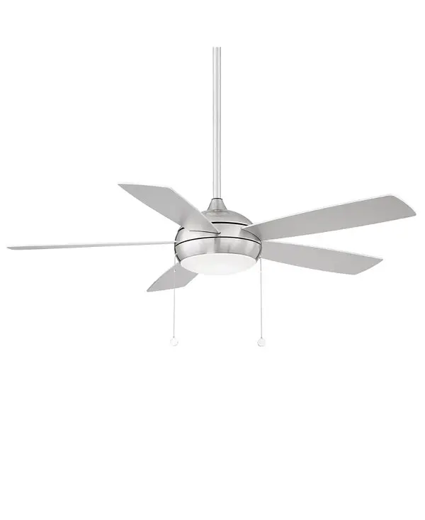 LUXADORA Wac Lighting Limited Fans Disc Ii 52in 3000k Led Indoor Or Outdoor Pull Chain Ceiling Fan - Brushed Nickel