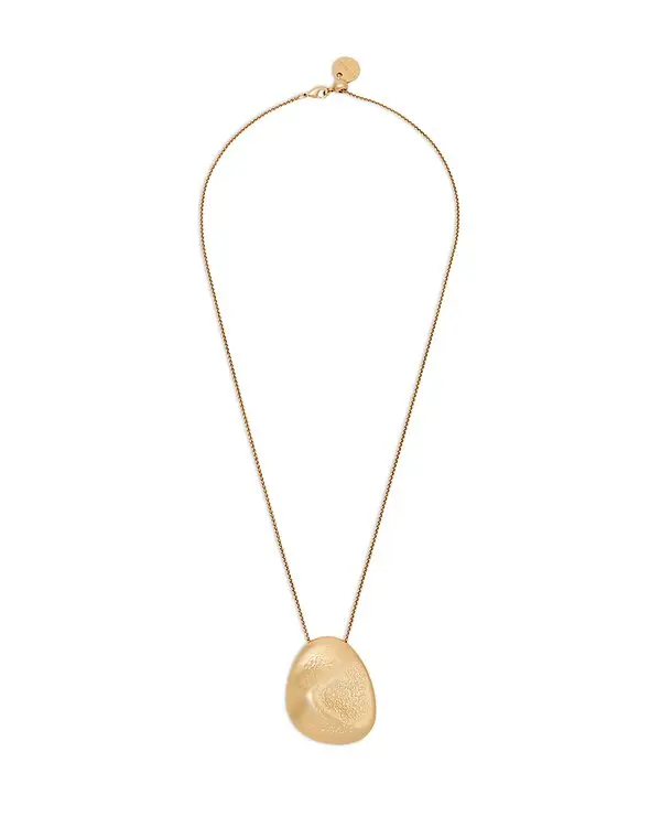REISS Perdita Sculptural Nugget Pendant Necklace - Gold