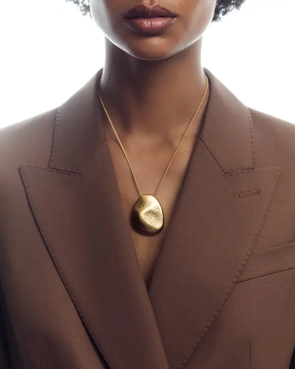 REISS Perdita Sculptural Nugget Pendant Necklace