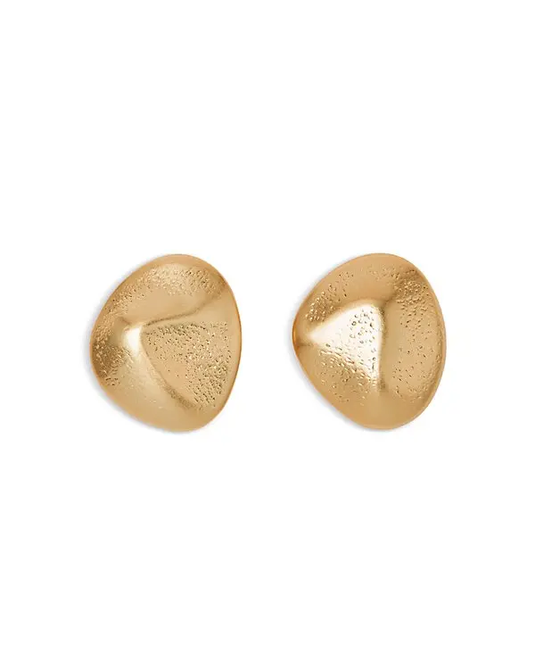 REISS Pernilla Sculptural Stud Earrings - Gold