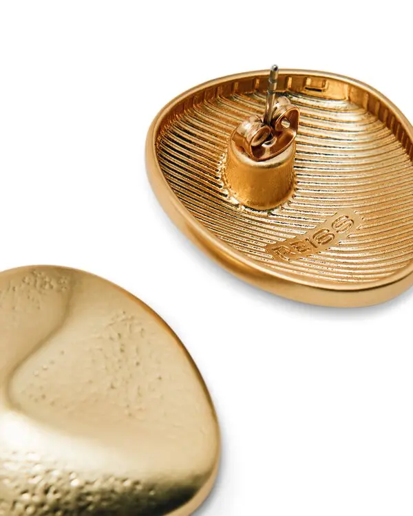 REISS Pernilla Sculptural Stud Earrings - Gold