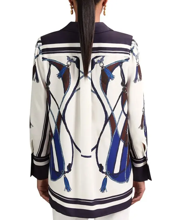 REISS Isla Scarf Print Shirt
