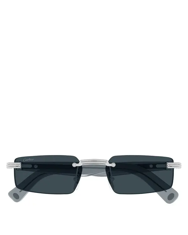 Cartier Rectangle Sunglasses, 55mm - Silver