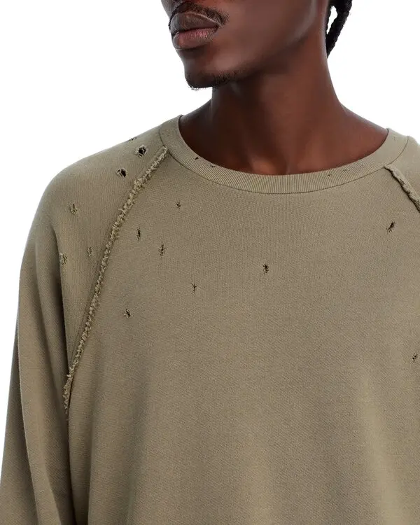 Helmut Lang Crewneck Distressed Sweater