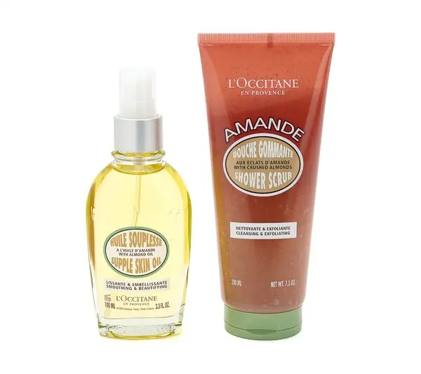 L'OCCITANE Radiant Almond Ritual Shower Scrub & Supple Oil 2pc - One-color