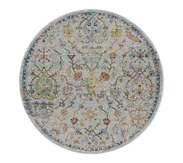 OX BAY TRADING CO. Ox Bay Farmhouse Green/multi Floral Indoor Area Rug, 5'3'x5'3 - One-color