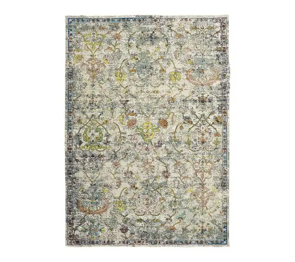 OX BAY TRADING CO. Ox Bay Farmhouse Green/multi Floral Indoor Area Rug, 7'9'x9'9 - One-color