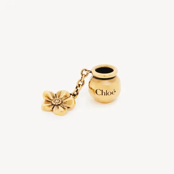 Chloé Sphere Flower Dice Charm - Gold Color