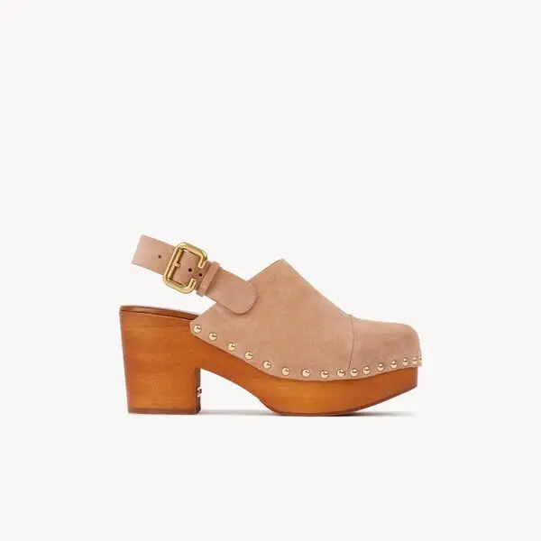 Chloé Jeannette Wedge Clog - Dusty Rose