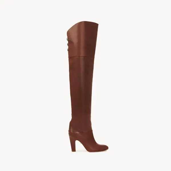 Chloé Eve Thigh High Boots - Sooty Brown