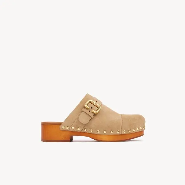 Chloé Jeannette Clogs - Desert Sand
