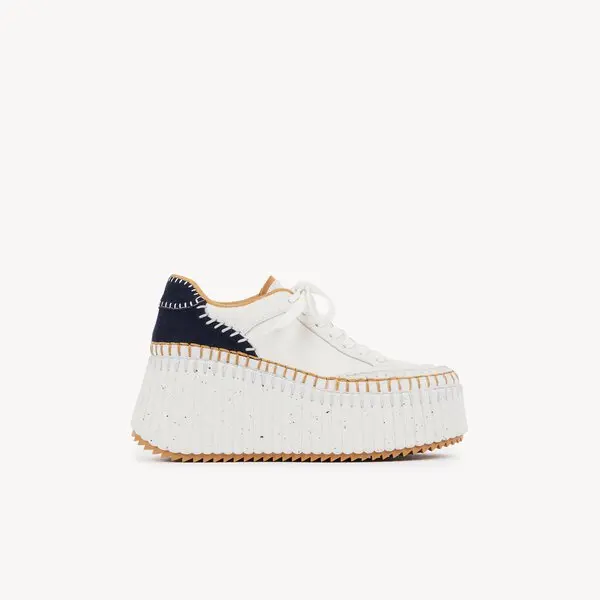 Chloé Nama Wedge Sneakers - Royal Navy