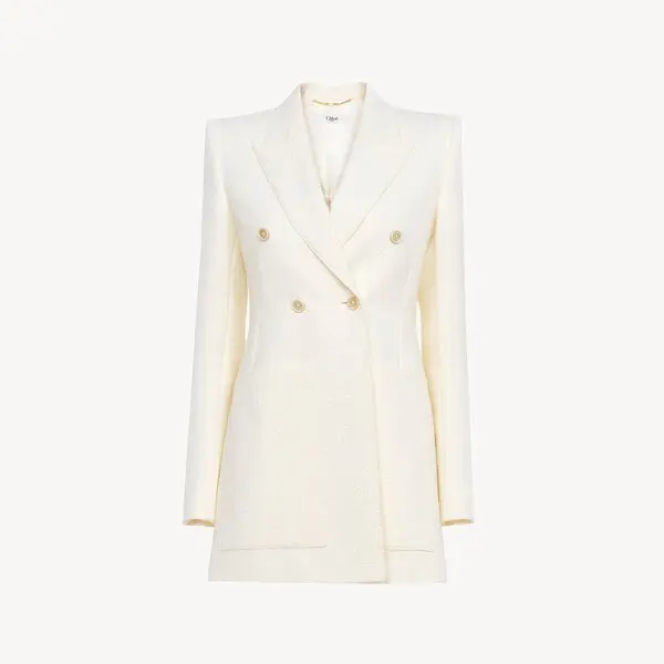 Chloé Tailored Cotton-mix Jacquard Jacket