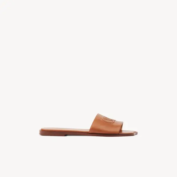 Chloé Soleil Slide - Ginger Brown