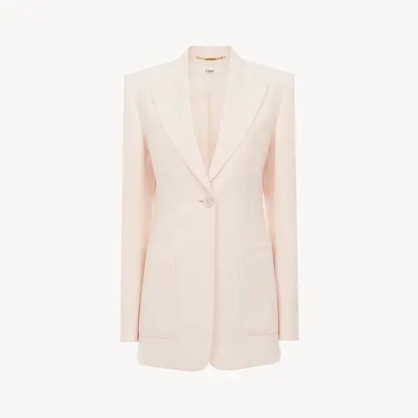 Chloé Single-breasted Tailored Jacket - Biscuit Pink