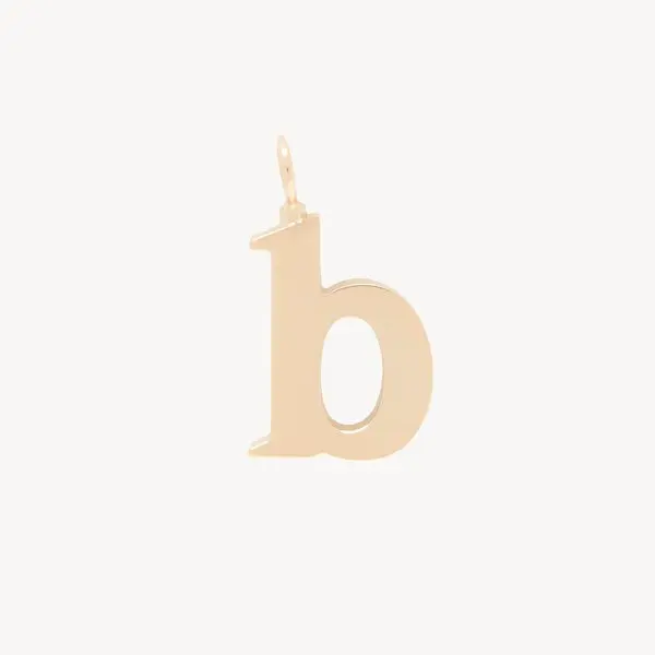 Chloé Alphabet Letter B Charm - Light Gold