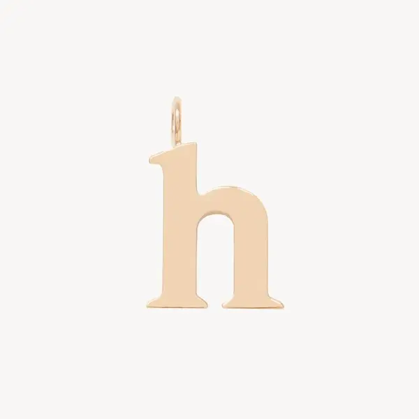 Chloé Alphabet Letter H Charm - Light Gold