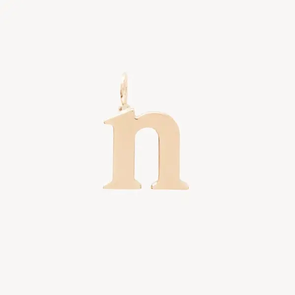 Chloé Alphabet Letter N Charm - Light Gold