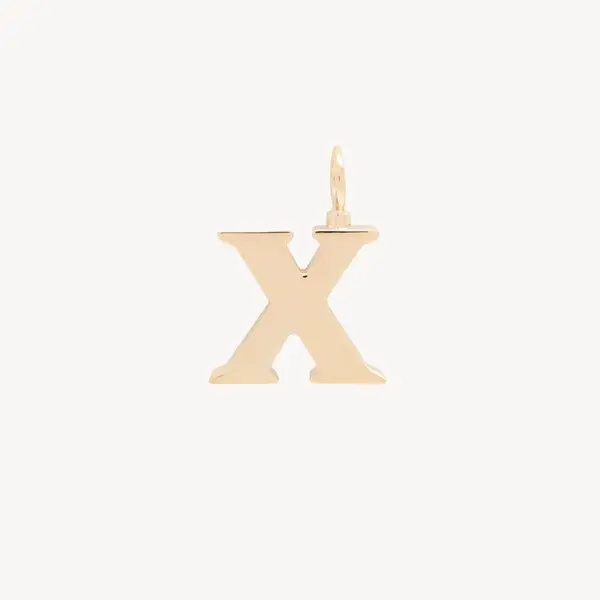 Chloé Alphabet Letter X Charm - Light Gold
