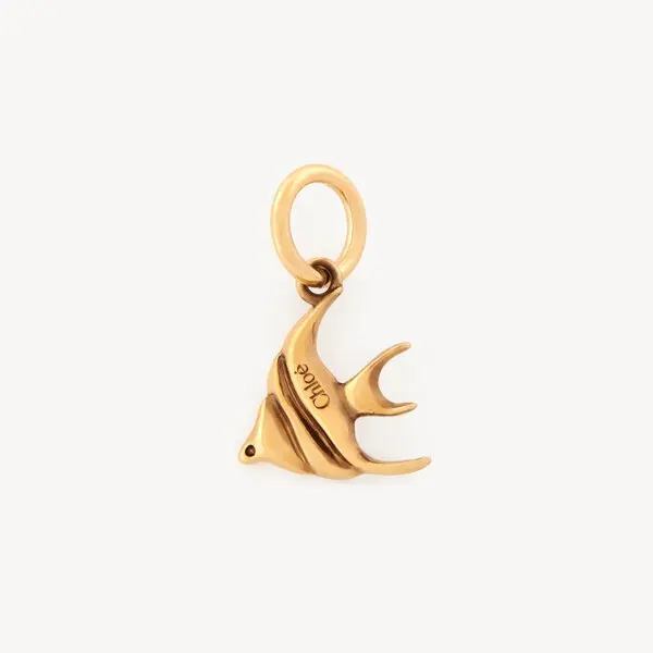 Chloé Alphabet Fish Charm - Gold Color