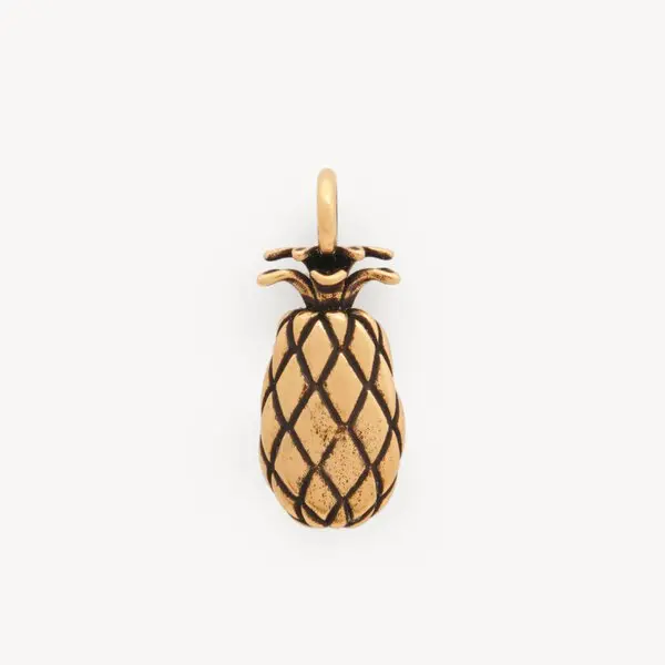 Chloé Alphabet Pineapple Charm - Gold Color