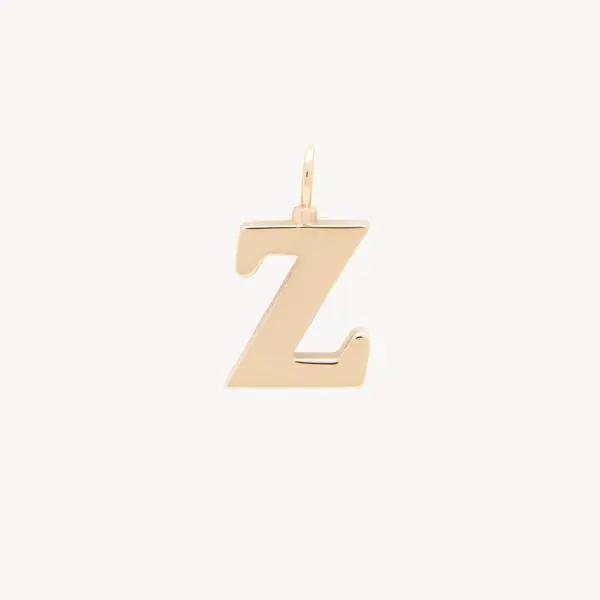 Chloé Alphabet Letter Z Charm - Light Gold