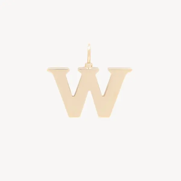 Chloé Alphabet 'w' Charm - Light Gold