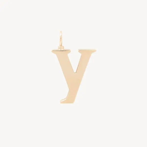 Chloé Alphabet Letter Y Charm - Light Gold