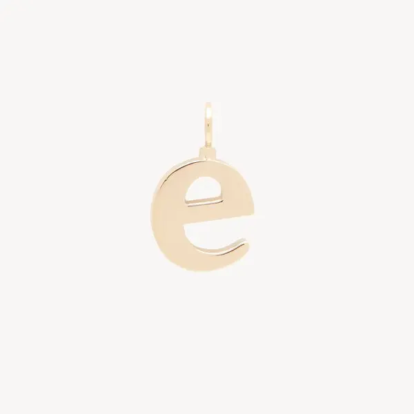 Chloé Alphabet Letter E Charm - Light Gold