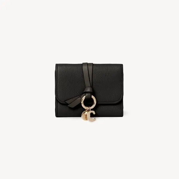 Chloé Alphabet Small Tri-fold Single - Black
