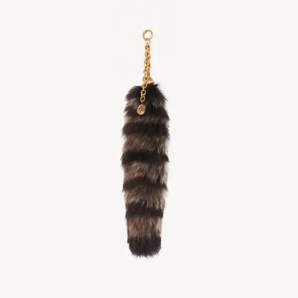 Chloé Shearling Tail Charm - Taupe Beige