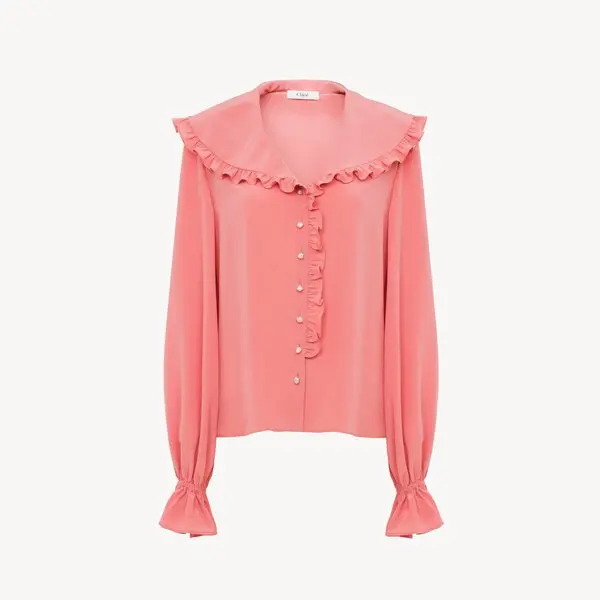 Chloé Fluid Ruffle Blouse